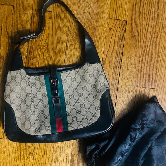Gucci | Bags | Vintage Gucci Jackie Monogram Shoulder Bag | Poshmark
